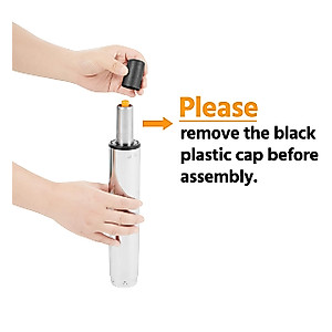 Yaheetech Desk Chair - Office Chair with Arms/Wheels for Students Swivel Faux Leather Home Computer Black