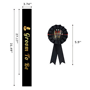 BRT Bearingshui Groom Sash and Groom Badge Set, Groom to Be sash and Groom to Be Badge Brooch for Engagement Bridal Shower Bachelorette Party Favors Supplies