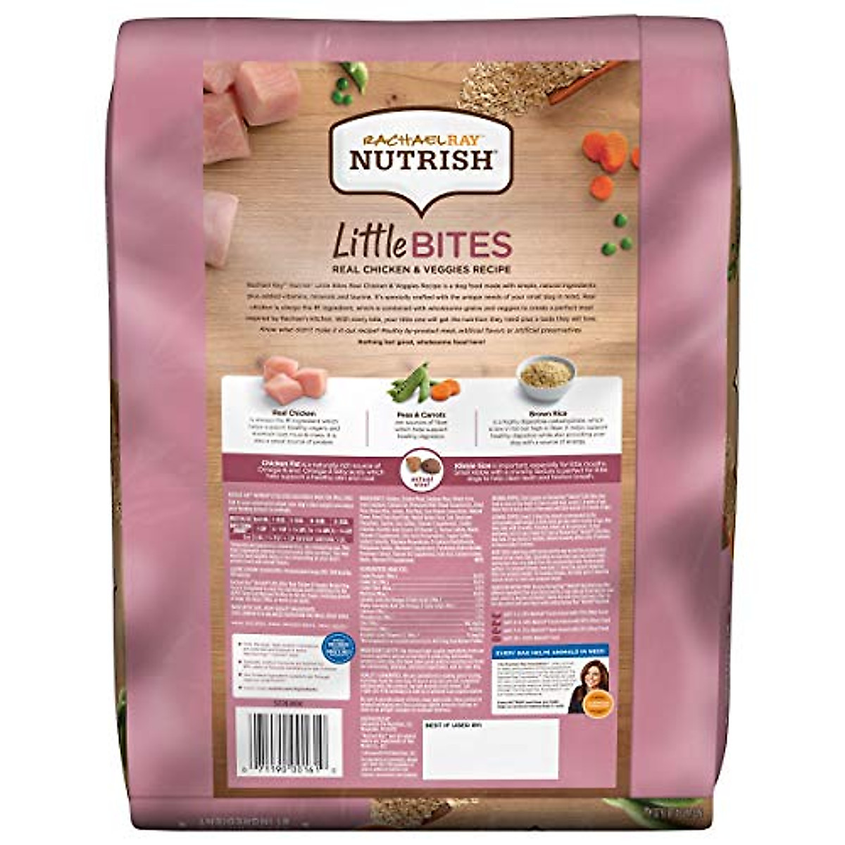 Rachael Ray Nutrish Little Bites Dry Dog Food, Chicken & Veggies Recipe for Small Breeds, 14 Pounds