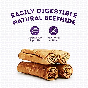 Treatly American Sourced Beefhide Rolls 6-7" Dog Chew Treats - Chicken Flavor, 4 Count/1 Pack