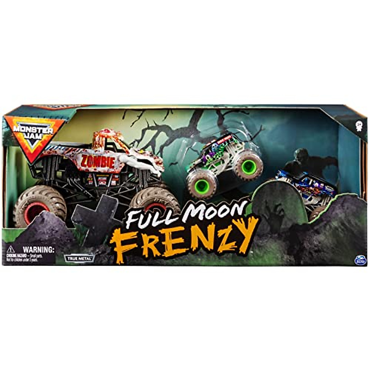 Monster Jam, Full Moon Frenzy 3-Pack of Official Exclusive Die-Cast Trucks