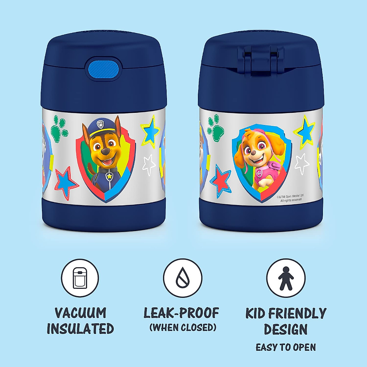THERMOS FUNTAINER Paw Patrol Kids Straw Bottle and Food Jar Bundle (12oz + 10oz)