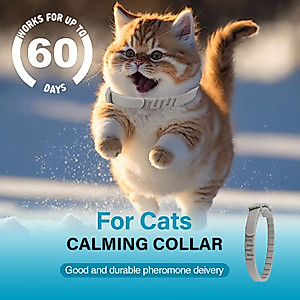 Calming Collar for Cats 3 Pack Efficient Relieve Anxiety Stress - 60 Days Long Lasting Cat Pheromone Collar and Cat Calming Collar for Anxiety GAAMS