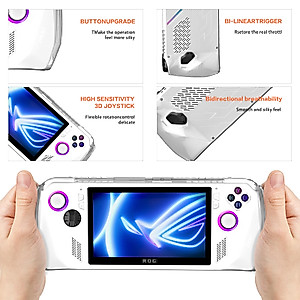 KSKSPE Case for ASUS ROG Ally Gaming Handheld, Silicone Protective Skin Sleeve, Anti-Slip & Scratch Cover for ROG Ally Gaming Handheld-Clear