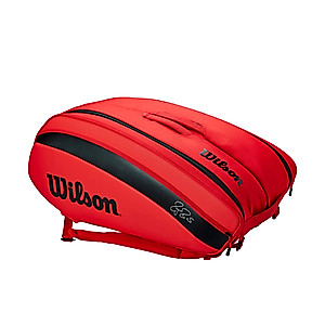 Wilson RF DNA Tennis Racket Bag - Red, Holds up to 12 Rackets