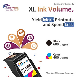 ColoWorld Remanufactured Ink Cartridge Replacement for Canon PG-240XL CL-241XL for Pixma MG3620 MG3600 MX452 MG2120 MG3520 MX472 MG3220 MX432 MG2220 MX512 MG3122 MG3222 Printer (1 Black, 1 Color)
