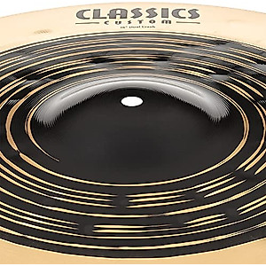 Meinl Cymbals Classics Custom Dual 16" Crash Cymbal for Drum Set, Dark/Brilliant — Made in Germany — B12 Bronze, 2-Year Warranty, (CC16DUC)