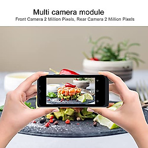 Dual Card Smartphone, MTK6572 Multi Language Support 2200mAh Removable Battery High Cost Performance 512MB RAM 4GB ROM Smartphone Black for Home (US Plug)