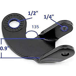 Wellshine 2 Set Bike Trailer Hitch Bicycle Stainless Steel 12.2MM-Hitch Coupler Compatible with Burley Trailers Adapter Replacement Connector to Pets Stroller (135 Coupler)