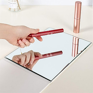 Zcooooool Mirror Large Portable Super HD Mirror Makeup Mirror Multi Stand Angle Hand Free/Handheld/Tabletop Foldable Mirror 10X7 Inch
