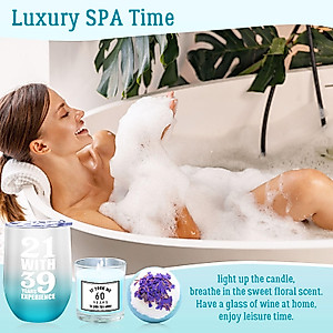 60th Birthday Gifts for Women, Happy 60 Birthday Presents Gift Ideas for Woman Mom Grandma Friends Sister, Funny 60 Year Old Gifts Baskets Box from Mothers Daughter Wife Her, Unique Bag Wine Bday Gift