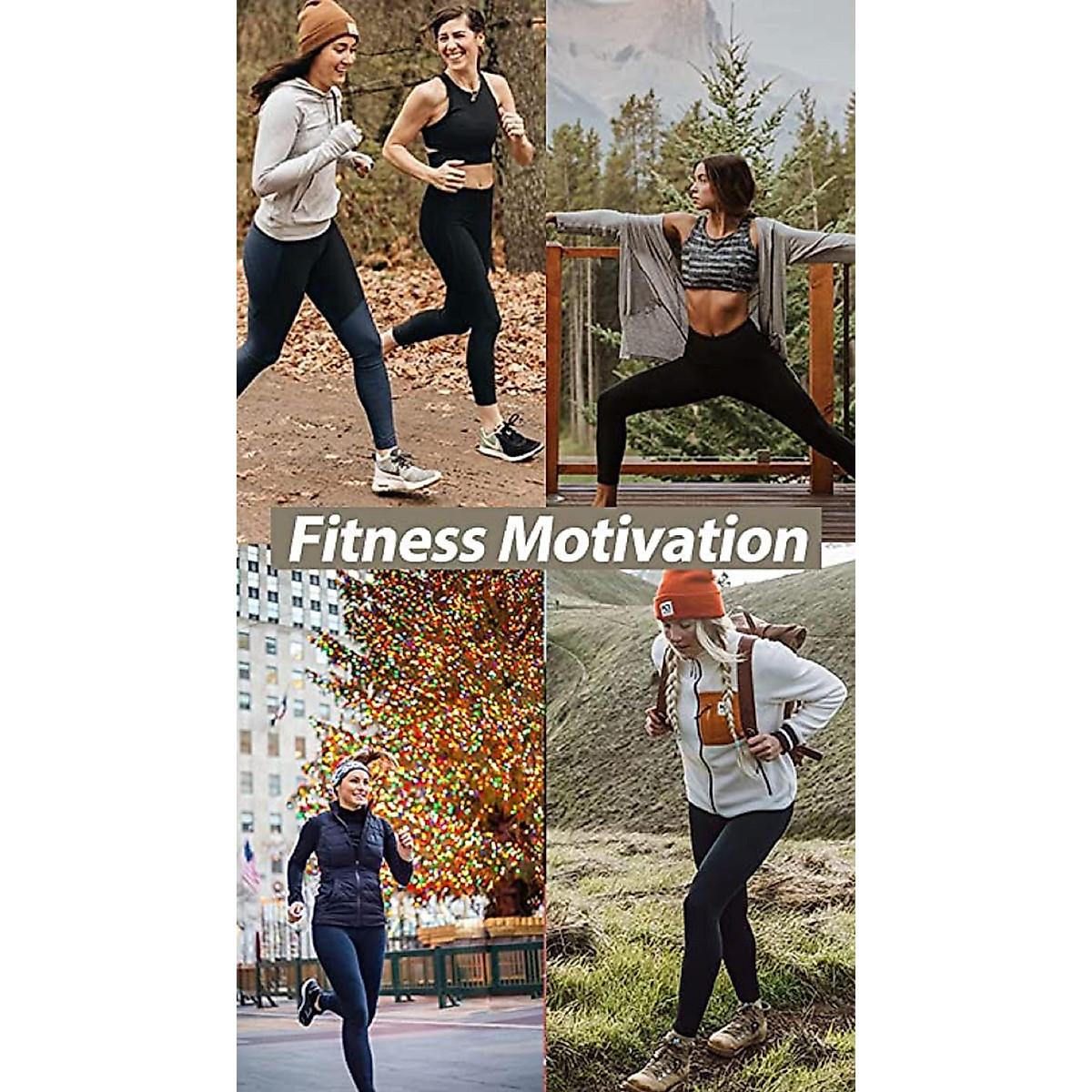 4 Pack Leggings for Women - High Waisted Tummy Control Soft No See-Through Black Yoga Pants for Athletic Workout