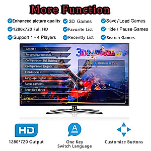 RegiisJoy 28890 Games in 1 Pandora 60S Arcade Game Console Retro Game Machine for PC & Projector & TV, 2-4 Players, 1280X720, 3D Games, Search/Hide/Save/Load/Pause Games, Favorite List