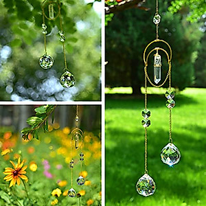 2Pieces Brighter Home Suncatcher Crystal Prism Hanging Ornament Rainbow Maker Perfect Decoration for Home Garden Car Wedding Party Gift Christmas Day