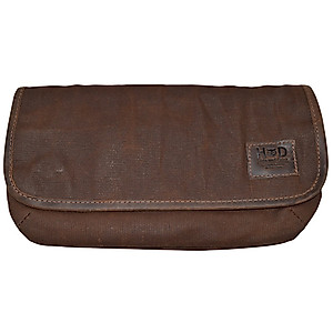 Hide & Drink, Carrying Case Compatible with Switch, Urban Travel Pouch, Soft Storage Bag, Scratch & Bump Protection, Minimalist Essentials, Waxed Canvas, Handmade, Honey Bourbon