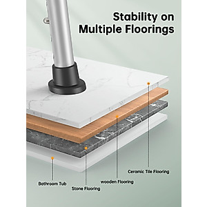 Hiqufet Shower Chair for Inside Shower(450lb), FSA/HSA Eligible 5 Height Adjustable Shower Stool, Shower Seats for Adults, 3-Minute Quick Assembly, Heavy Duty Shower Bench for Inside Shower to Sit on