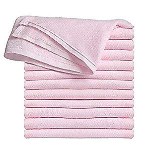 Clips N Grips® Birdseye Flatfold Cloth Diapers, 12 Count (Baby Pink)