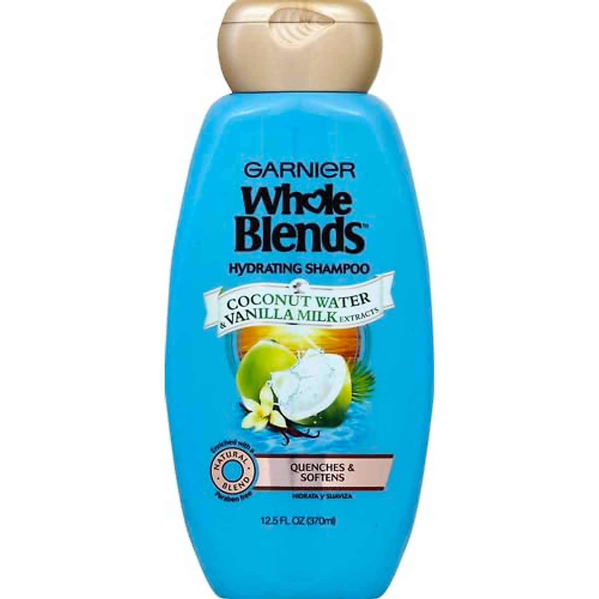 Garnier Whole Blends Shampoo with Coconut Water & Vanilla Milk Extracts, 12.5 fl. oz.
