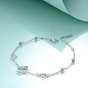 Angel caller Penguin Bracelets for Women Sterling Silver Adjustable Chain Bracelet Jewelry Gifts