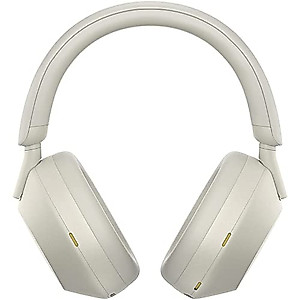 Sony WH1000XM5/S Wireless Industry Leading Noise Canceling Headphones, Silver Bundle with Premium 2 YR CPS Enhanced Protection Pack, Deco Gear Headphone Case and Audio Entertainment Essentials Bundle