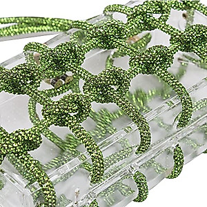 Diamante hand Bag. Rhinestone Evening bag. Hardbodied acrylic handbag. Gift for her. Sparkling rope handbag(Green