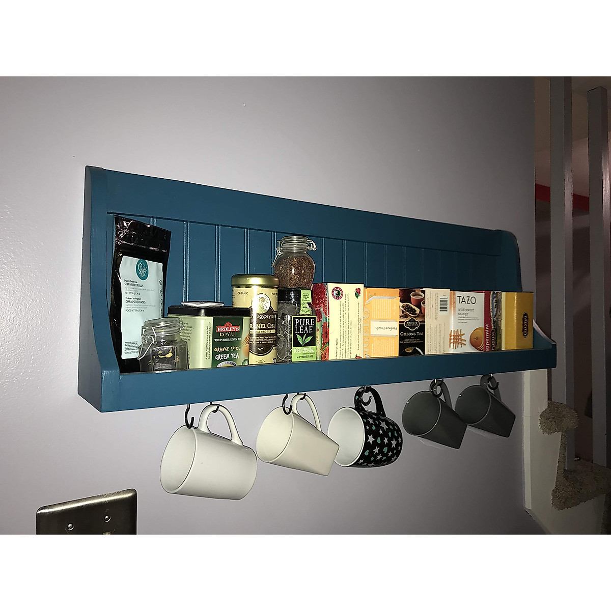 Mug Rack Coffee Bar, Container Storage and DIsplay