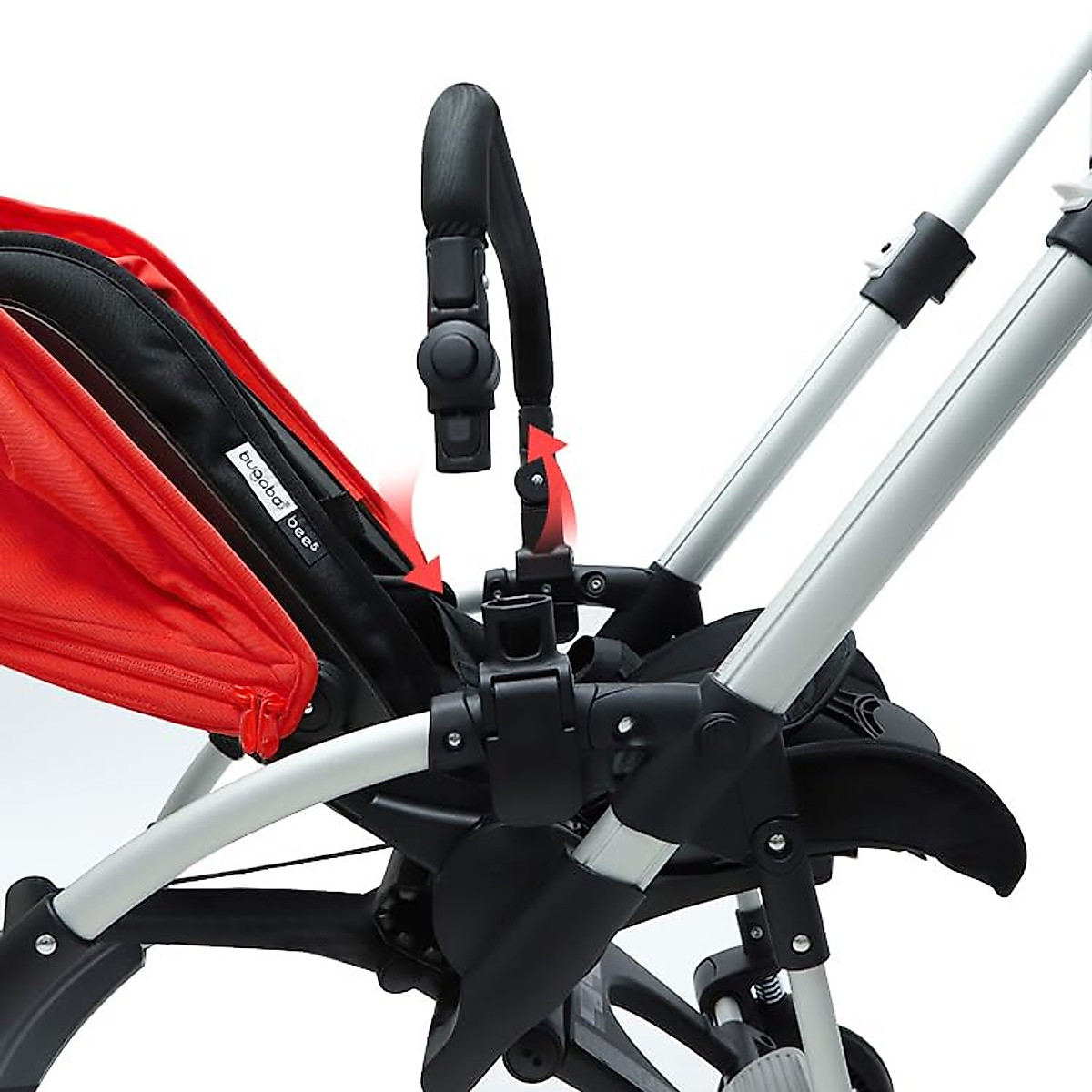 Stroller Handlebar Console Adjustable Armrest Bumper Bar Compatible with Bugaboo Bee 3 Bee 5 Bee 6 Baby Strollers (Artificial Leather)