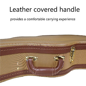 Crossrock Dreadnought Guitar Case for Martin D28, compatible to Taylor Grand Auditorium-Hard-Shell Wooden Case-Vinyl Tweed (CRW620D28TW)