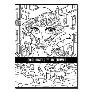 100 Chibi Girls: An Adult Coloring Book Collection with Cute Girls, Fantasy, Horror, Christmas, and More!