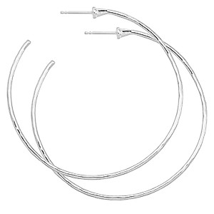 Silpada Hammered .925 Sterling Silver Hoop Earrings for Women, Jewelry Gift Idea, Essential'