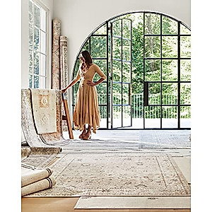 Livabliss x Becki Owens Margaret Traditional Washable Outdoor Area Rug, 5'3" x 7'10", Taupe/Brown
