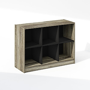 Furinno Basic 3x2 Cube Organizer Shelf Storage, Bookcase, French Oak