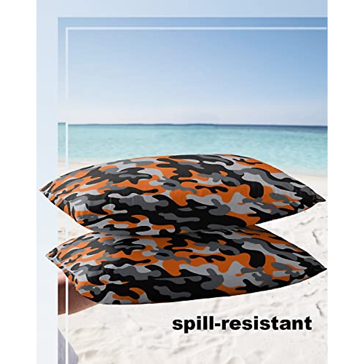 Meet 1998 Throw Pillow Covers 20x12 - Set of 2 Waterproof Pillow Cushion Cases,Camo Pillowcases Decorative Outdoor Pillow Cover for Sofa Couch Bedroom