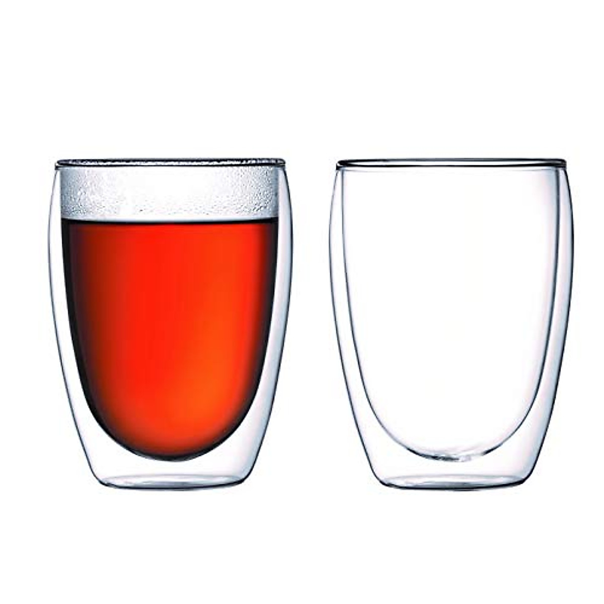 Bodum Pavina Glass, Double-Wall Insulate Glass, Clear, 12 Ounces Each, 2 Count (Pack of 1)
