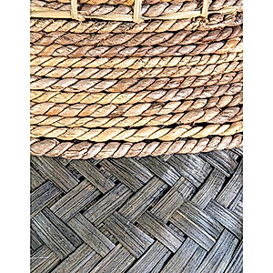 EAST at MAIN Tigris Woven Baskets, Black and Brown