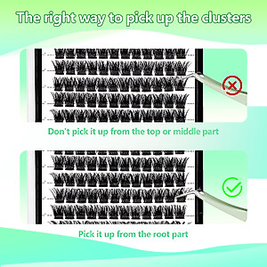 Large Tray- 10-20MM Available 120 Pcs D Curl Cluster Eyelashes Makeup Volume Eye Lashes Extensions Natural Long Wide Stem Individual False Eyelashes (16mm)