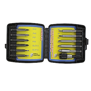 DRILL MASTER Screw Remover & Quick Change Bit 12-Piece Set