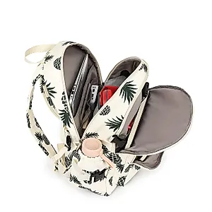 Dimanito Laptop Backpack College Backpack with USB charging port for laptop up to 15 inch Men Women outdoor Travel Backpack (Pineapple)