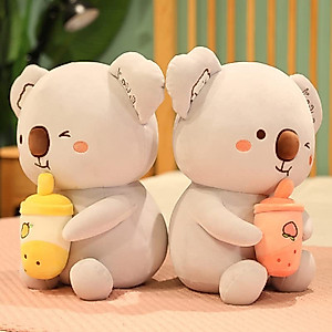 Stuffed Animal Koala Plush Toy Anime Koala Kawaii Toy (Grey 13.7Inches) Soft Stuffed Hug Pillow Plush Toys Gifts for Kids for Boys Girls