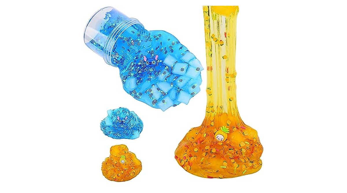MKAKJWAW Clear Slime Kit 7 Pack - Fun Creative Play for Kids