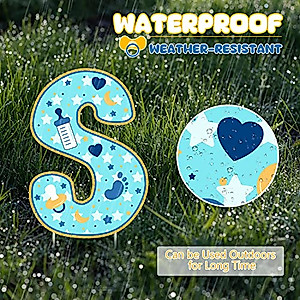 Fayavoo14Pcs ITS A BOY Yard Sign with Stakes Elephant Baby Shower Yard Sign Blue Gender Reveal Yard Sign Welcome Home Yard Sign Baby Shower Gender Reveal Party Decorations