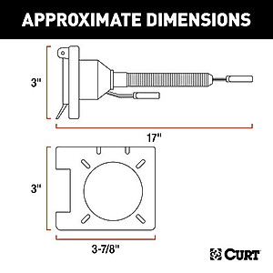 CURT 57674 Dual-Output 4-Way Flat Vehicle-Side to 7-Way RV Blade Trailer Wiring Adapter with Tester , black