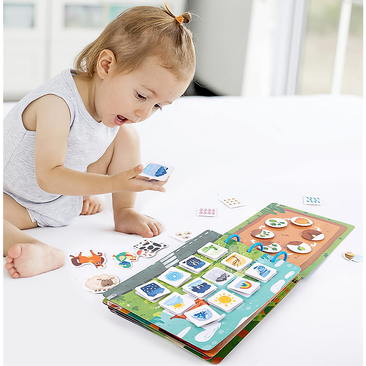 MIKNEKE 2 Pack DIY Quiet Book for Toddlers, Montessori Busy Book for Kids, Vehicle Life Skill Preschool Learning Activities Learning & Education Toys