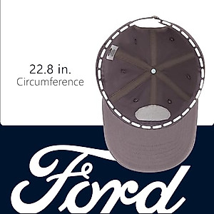 Concept One Ford Dad Hat, Bronco Logo Cotton Adjustable Baseball Cap with Curved Brim, Grey, One Size