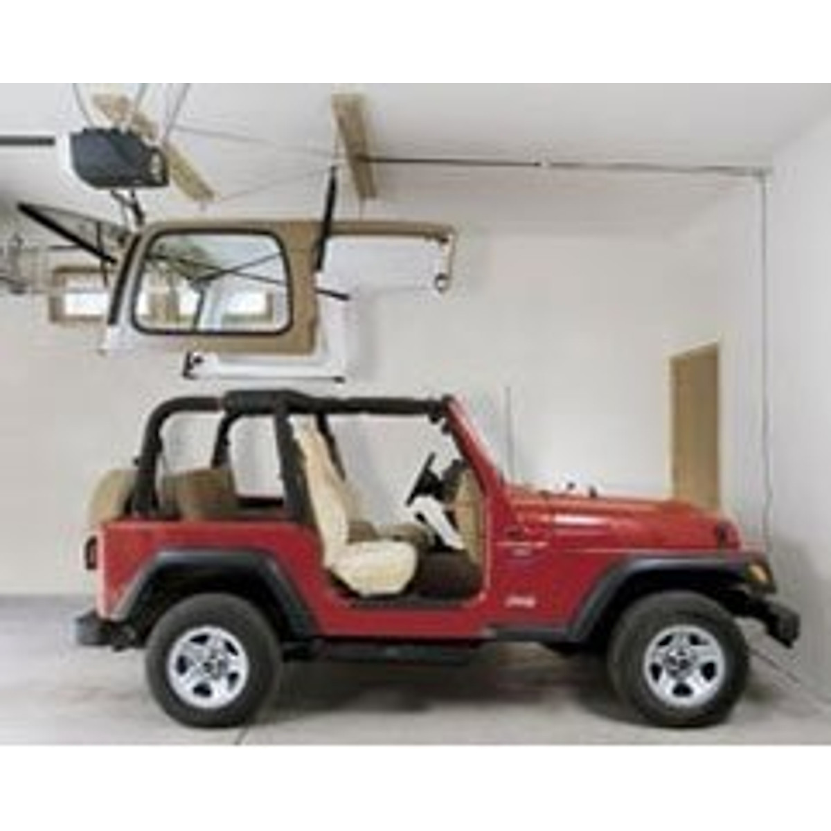 Hoister Direct 7803.Jeep - Overhead Storage Hoist for Jeep Top Removal, Truck Caps, Bikes, SUP, Dinghies, Canoes, Kayaks, Surfboards and More. Mount in Your Garage, Shop, Anywhere with a Ceiling.