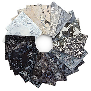 Lunn Studios Artisan Batiks Winter Wonderland Graphite 20 Fat Quarters Robert Kaufman FQ-2029-20