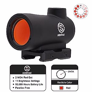 SHOTAC Red Dot Sight ST001, Submersible to 7 feet (2 Meters) IPX8 Waterproof & Shockproof Over 12,000 Rounds of .223