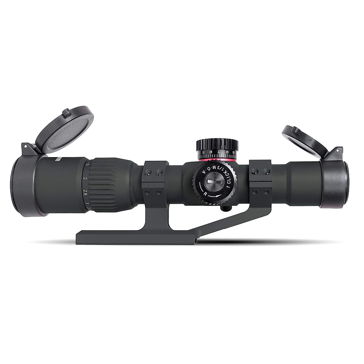 Monstrum G2 1-4x24 First Focal Plane FFP Rifle Scope | ZR305 H-Series Offset Scope Mount | Bundle