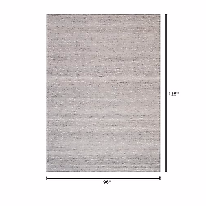 Nourison Weston Solid Silver Birch 8' x 10'6" Area -Rug, Easy -Cleaning, Non Shedding, Bed Room, Living Room, Dining Room, Kitchen (8x11)