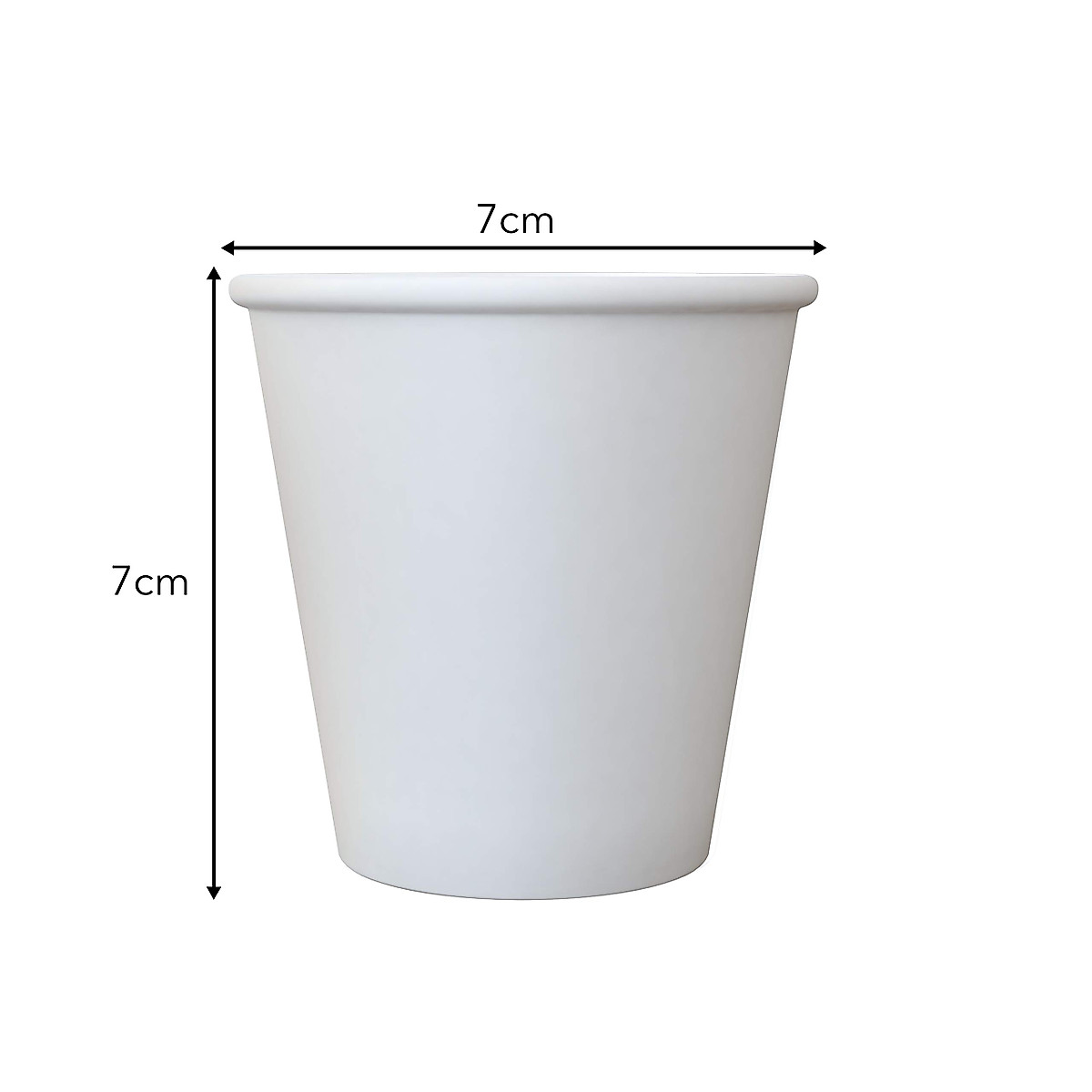 The FORKED, 200 Pack 6oz White Disposable Paper Cups For Hot/cold Beverage - Disposable and Recyclable White Paper Cups for Office, Party and Kitchen Use